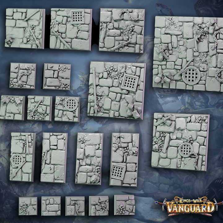 3D Printable Vanguard Terrain - Dungeon Base Pack by Mantic Games®