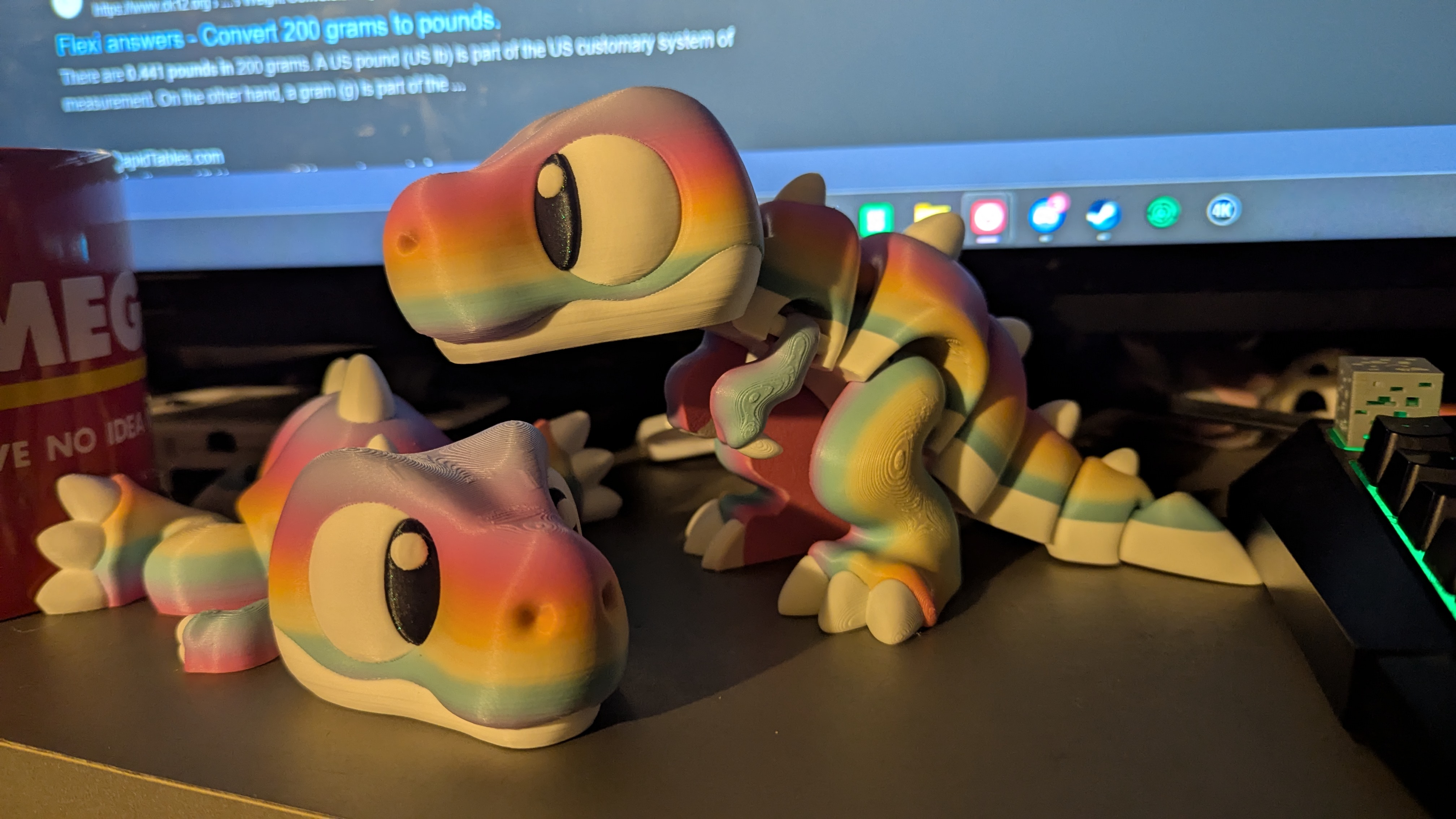 3D Printable Flexi Baby T-rex Print-in-place by 3DGOB