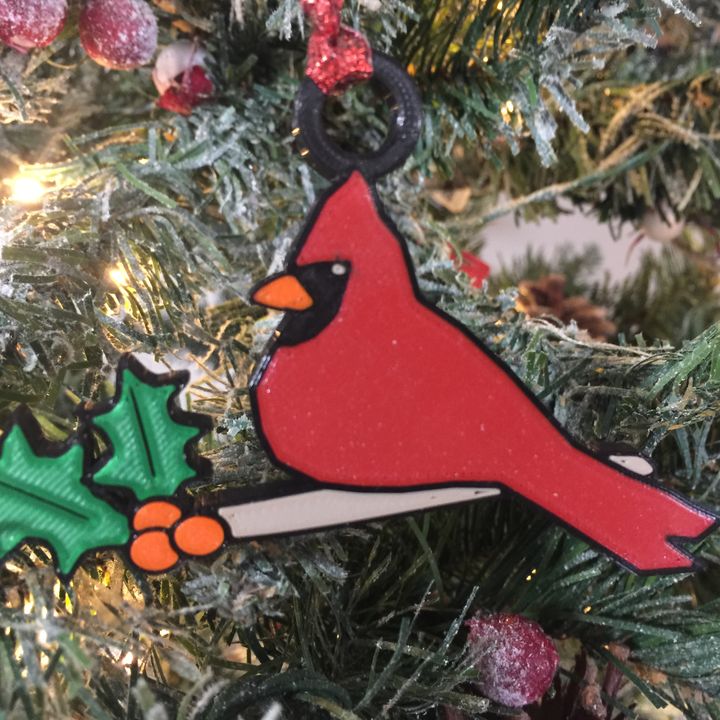 3D Printable Cardinal Ornament -A'ishah by Star Labs 3D, LLC