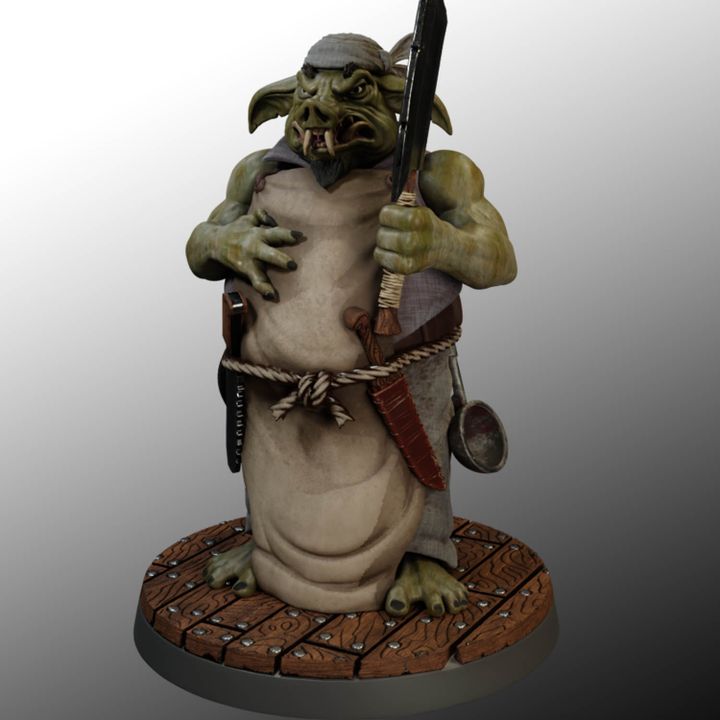 3D Printable Pig Orc Tavern Chef /from the Fantasy Barmaid Collection ...