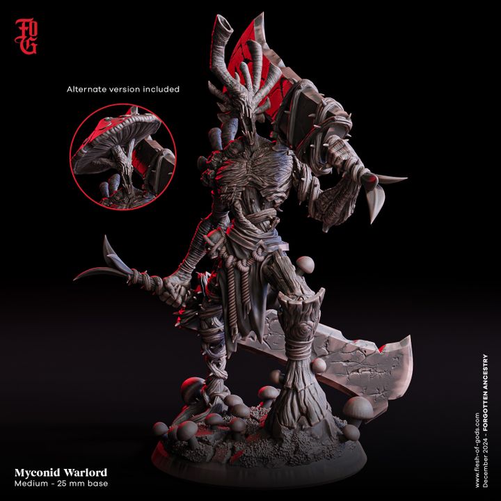 3D Printable Myconid Warlord by Flesh of Gods