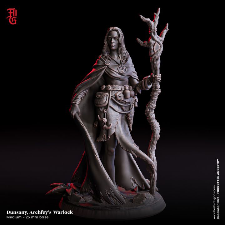 3D Printable Dunsany, Archfey's Warlock by Flesh of Gods