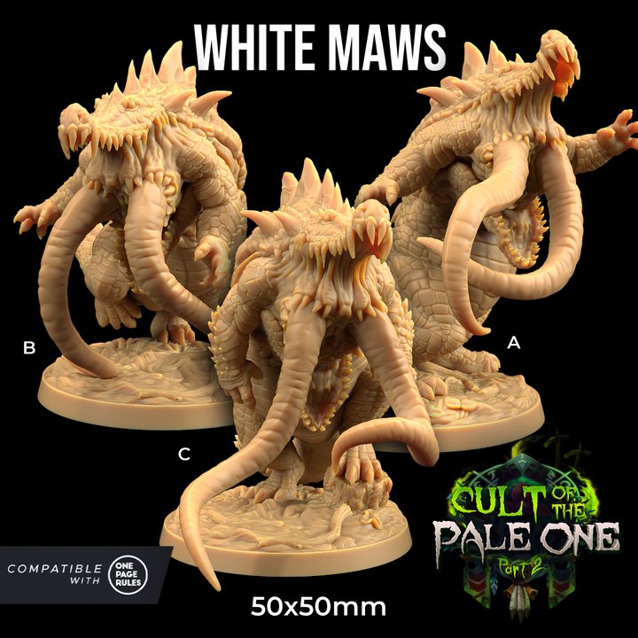 3D Printable White Maws | PRESUPPORTED | Cult of The Pale One Pt. 2 by ...