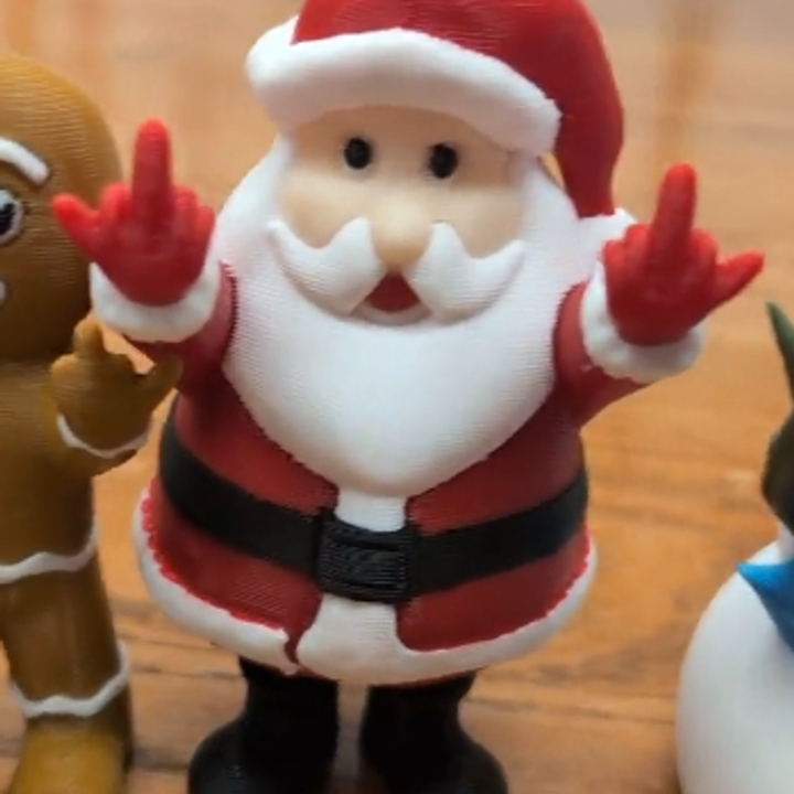 3D Printable rude santa by Aaron Shoaf