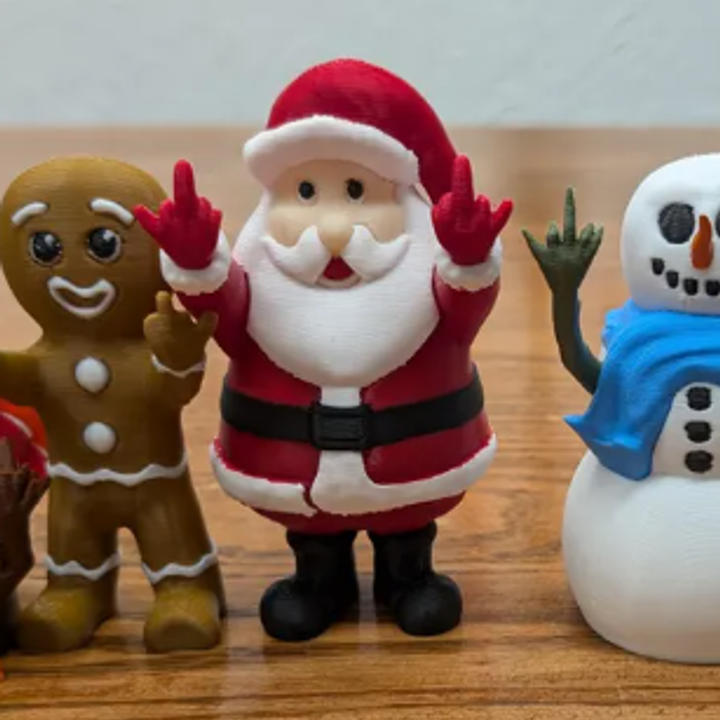 3D Printable rude santa by Aaron Shoaf