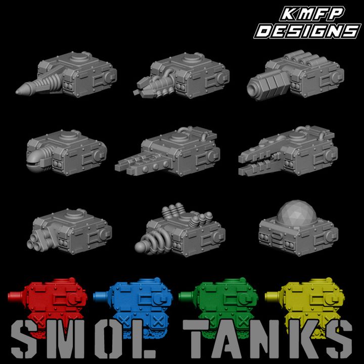 3D Printable SMOL Tanks - Exotic Turrets by KMFP Designs