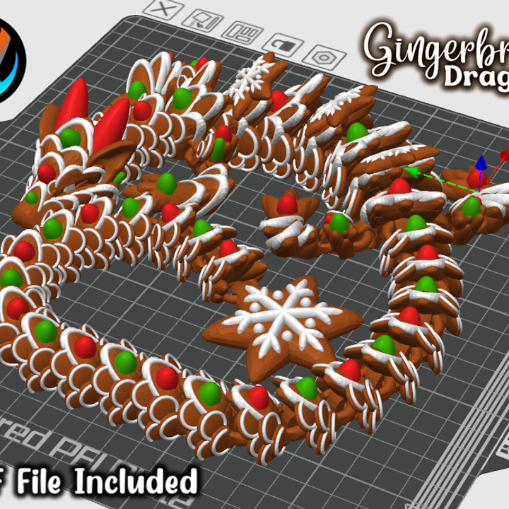 3D Printable Gingerbread Dragon by Cinderwing3D