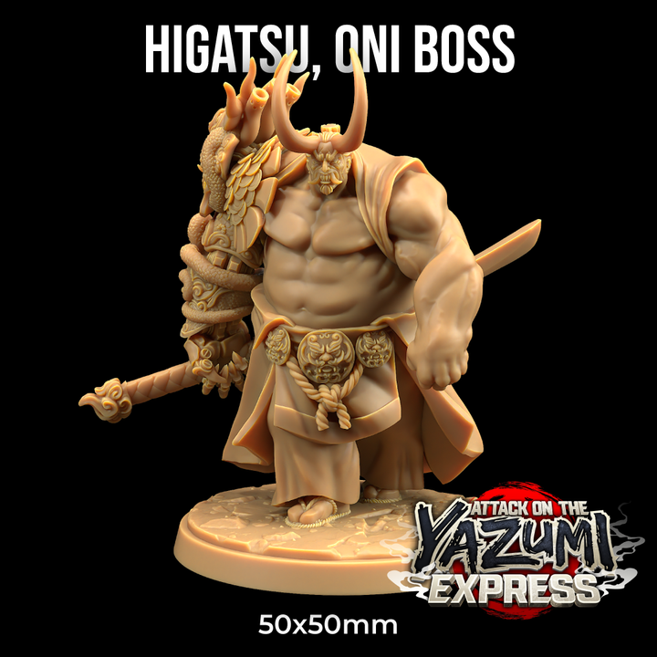 3D Printable Higatsu, Oni Boss | PRESUPPORTED | Attack on The Yazumi ...