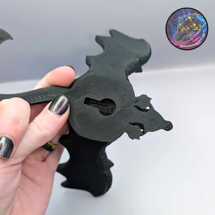 3D Printable Flying Wall Dragons Decor by Kirsten M
