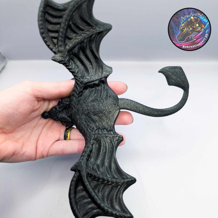 3D Printable Flying Wall Dragons Decor by Kirsten M