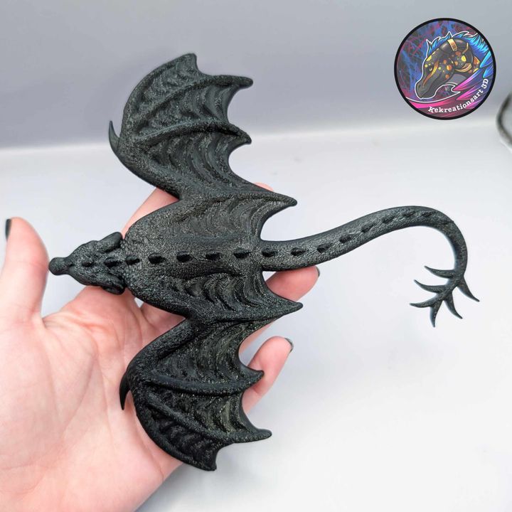 3D Printable Flying Wall Dragons Decor by Kirsten M