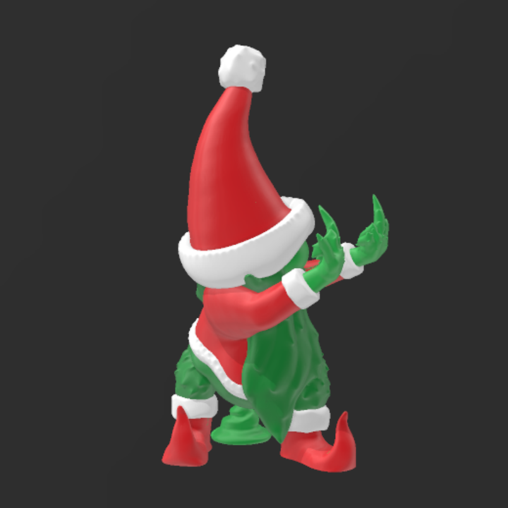 3D Printable Grinch themed rude gnome by Aaron Shoaf