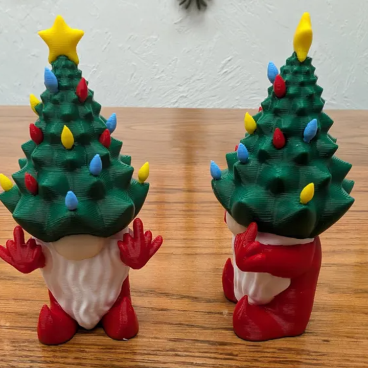 3D Printable Rude Christmas gnome by Aaron Shoaf