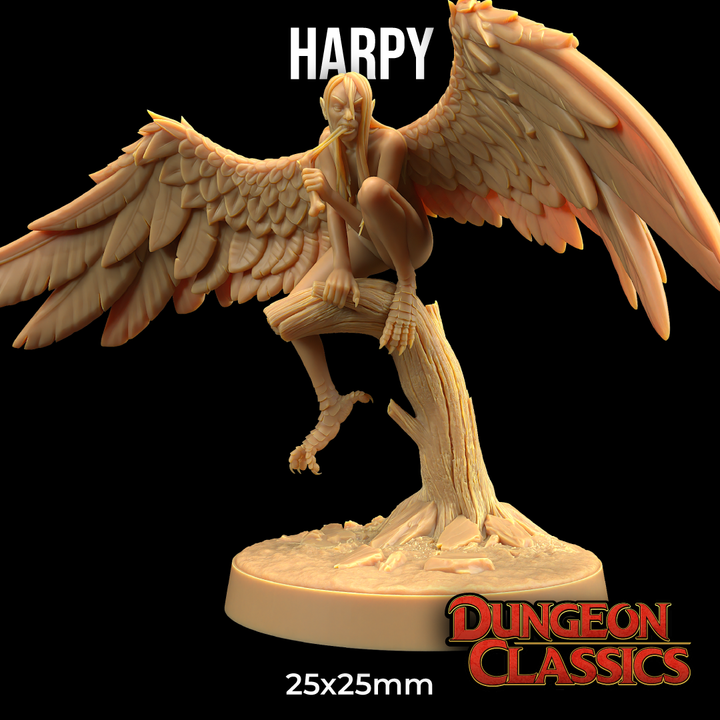 3D Printable Harpy | PRESUPPORTED | Dungeon Classics by Dungeon Classics