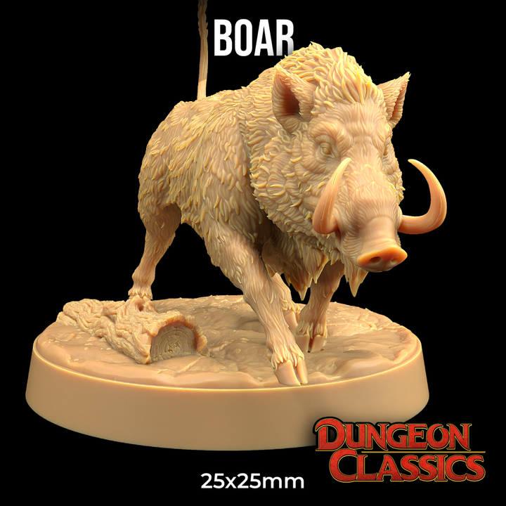 3D Printable Boar | PRESUPPORTED | Dungeon Classics by Dungeon Classics