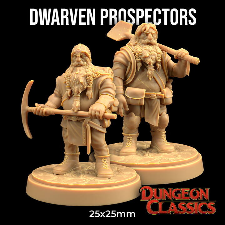 3D Printable Dwarven Brothers | PRESUPPORTED | Dungeon Classics by ...
