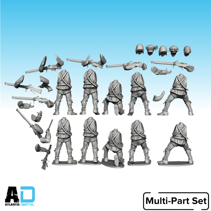 3D Printable Italian Wars Arquebusiers by Wargames Atlantic