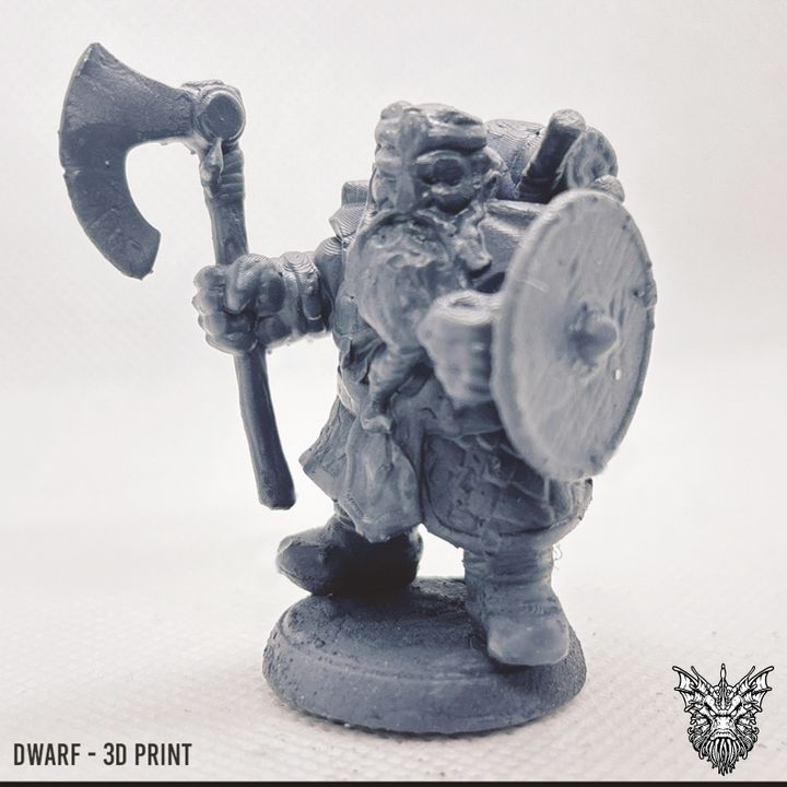 3D Printable Dwarf - Miniature by Maelstrom Makers