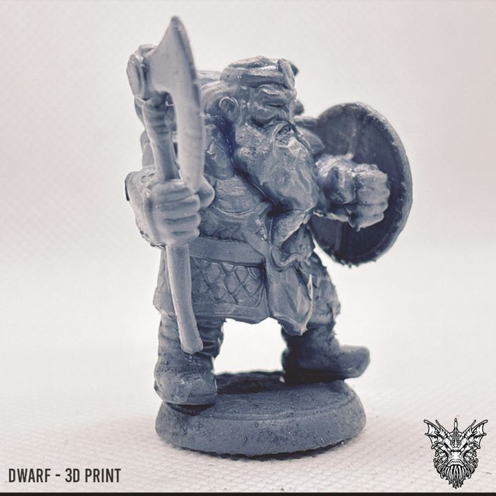 3D Printable Dwarf - Miniature by Maelstrom Makers