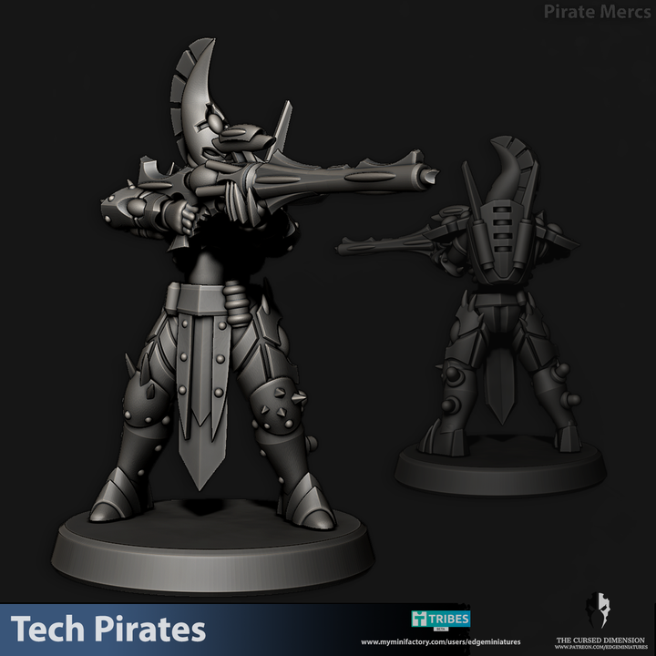 Download Pirate Mercs - Tech Pirates - 28mm Da Edge Miniatures