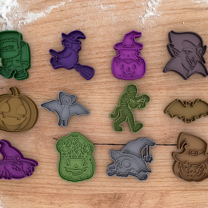 3D Printable 22 cookie cutter pack from Halloween by Mac Cookies