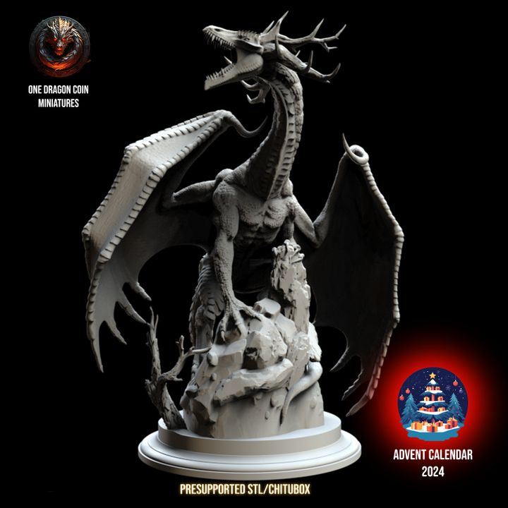 3D Printable Elder Dream Eater Forest Dragon by Spirit of Resin Miniatures