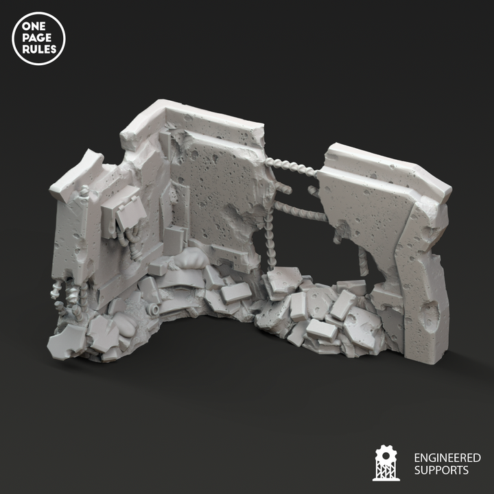 3D Printable Urban Ruins Terrain by One Page Rules