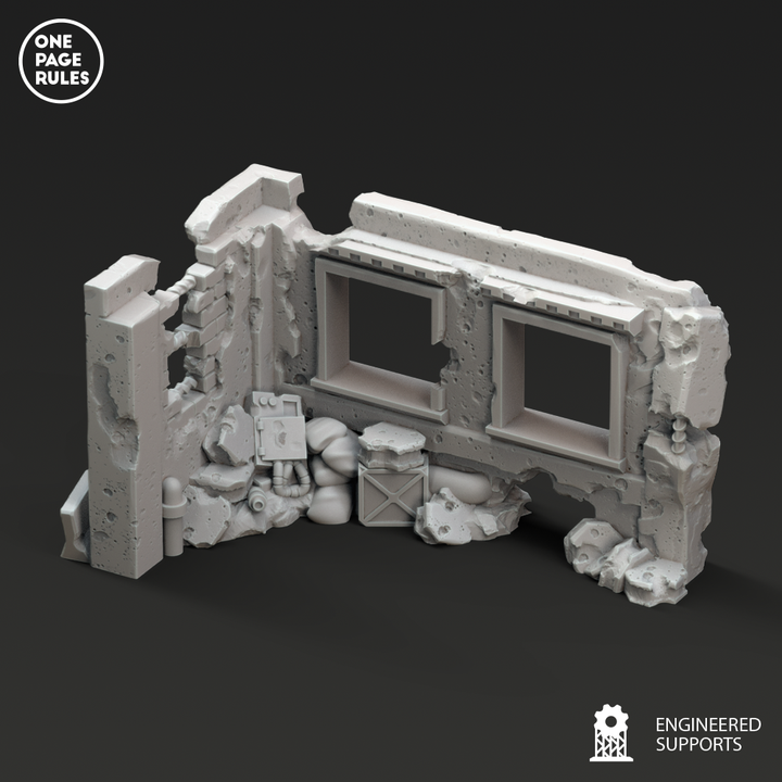 3D Printable Urban Ruins Terrain by One Page Rules