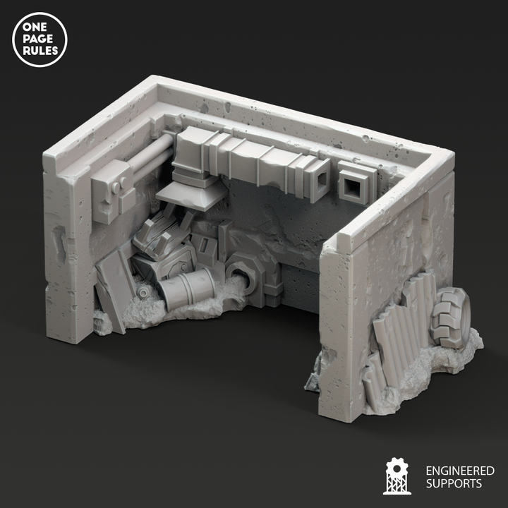 3D Printable Urban Ruins Terrain by One Page Rules