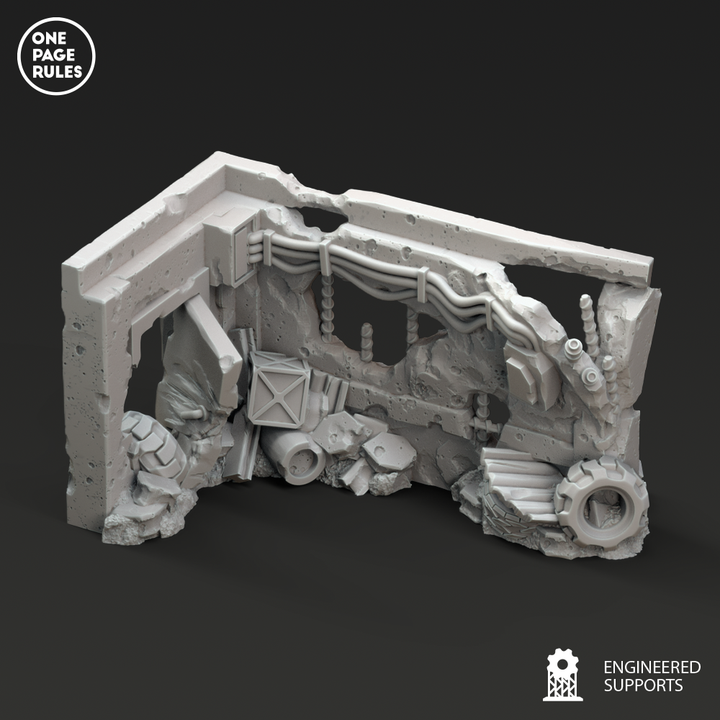 3D Printable Urban Ruins Terrain by One Page Rules