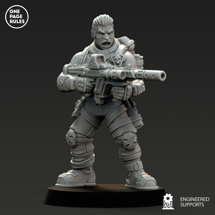 3D Printable Veterans - Human Defense Force by One Page Rules