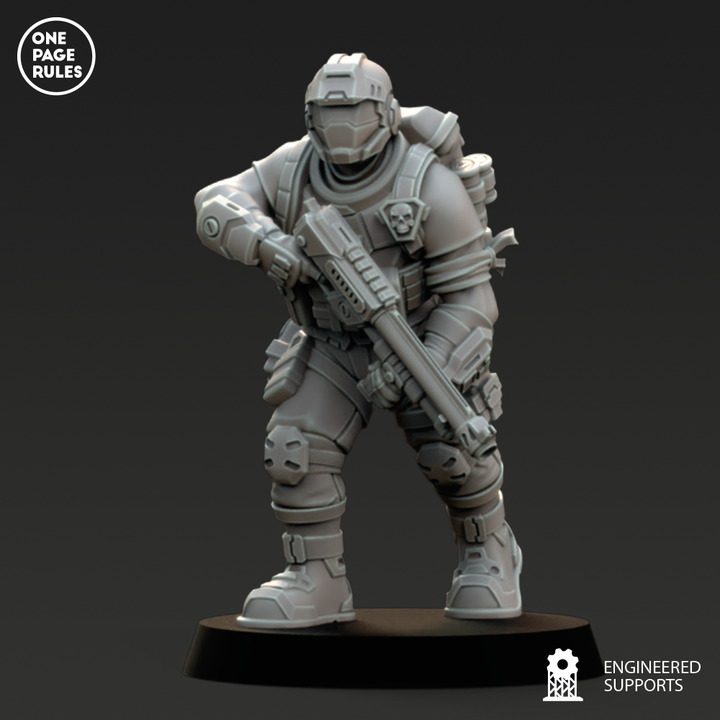 3D Printable Veterans - Human Defense Force by One Page Rules