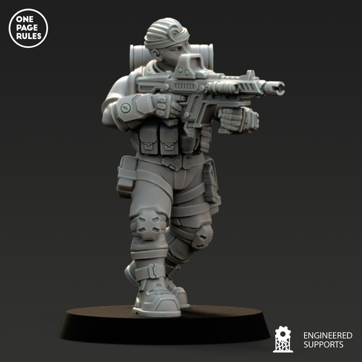 3D Printable Veterans - Human Defense Force by One Page Rules