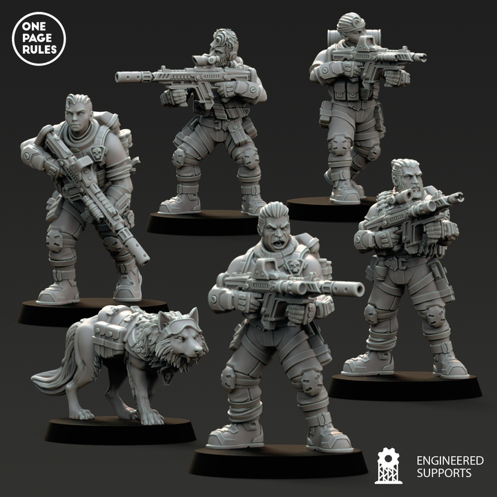 3D Printable Human Defense Force (HDF) - Release #3 by One Page Rules