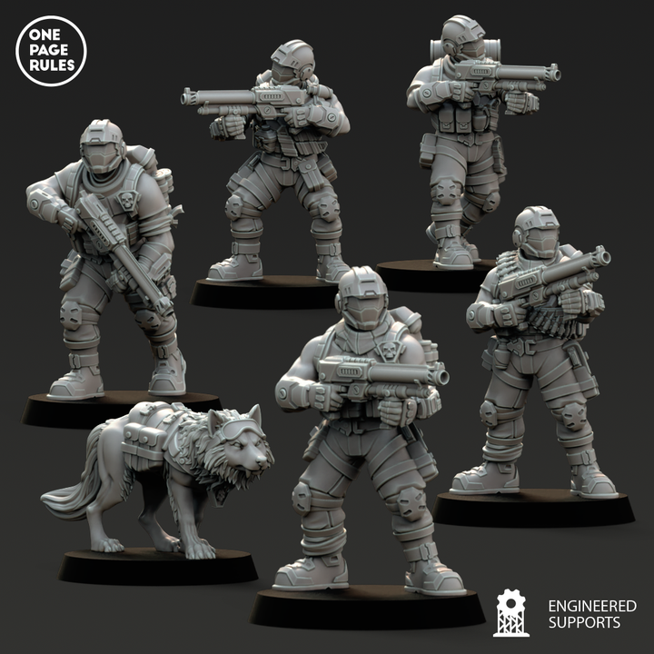 3D Printable Human Defense Force (HDF) - Release #3 by One Page Rules