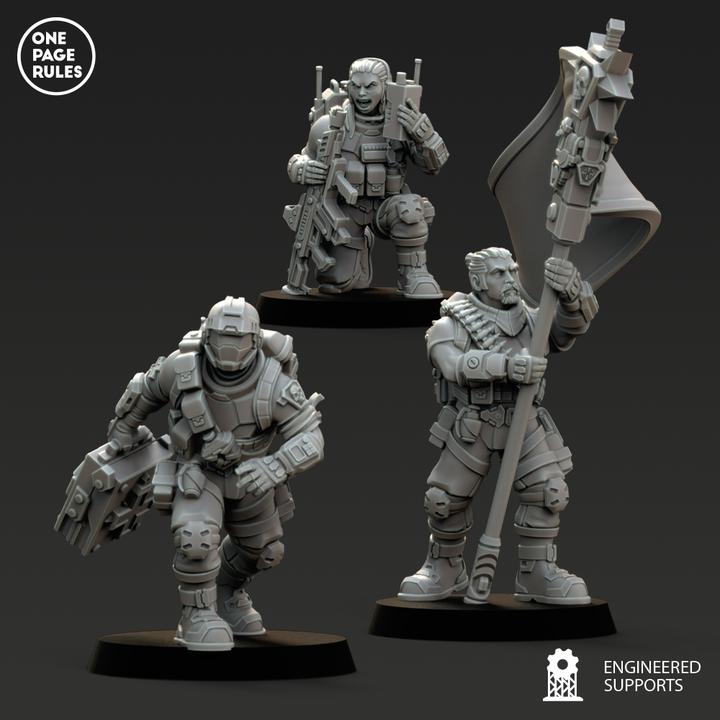 3D Printable Human Defense Force (HDF) - Release #3 by One Page Rules