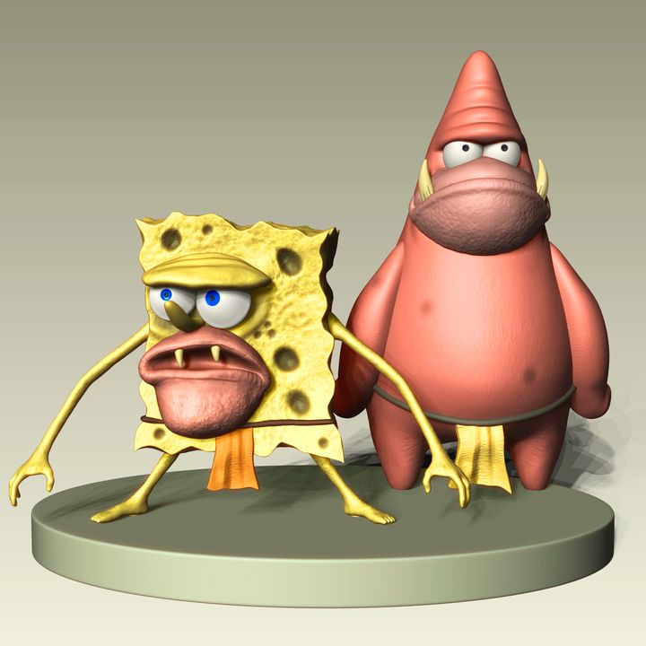3D Printable SpongeBob SquarePants by Denis