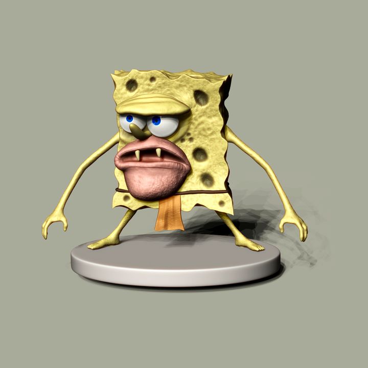 3D Printable SpongeBob SquarePants by Denis