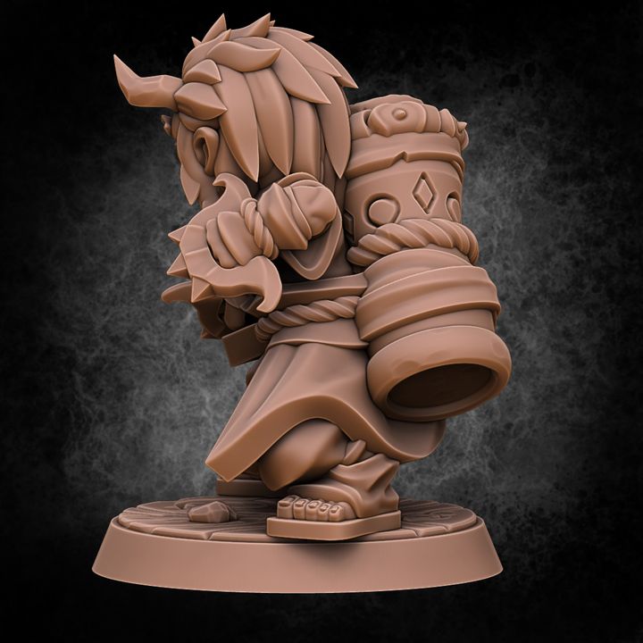 3D Printable Xyrran Emberveil, Tiefling Monk by Deathpunk Studio