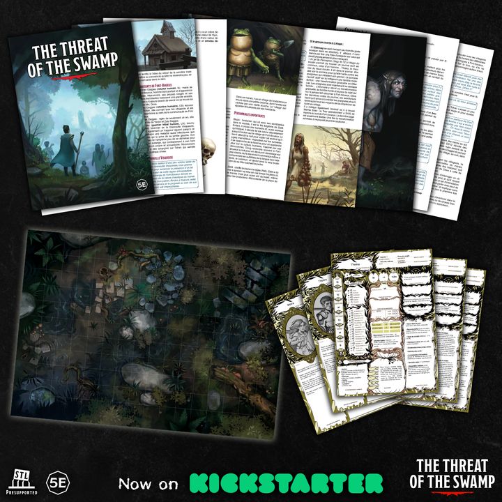 3D Printable The Threat of the Swamp - PCs + Monsters + terrains + 5e ...