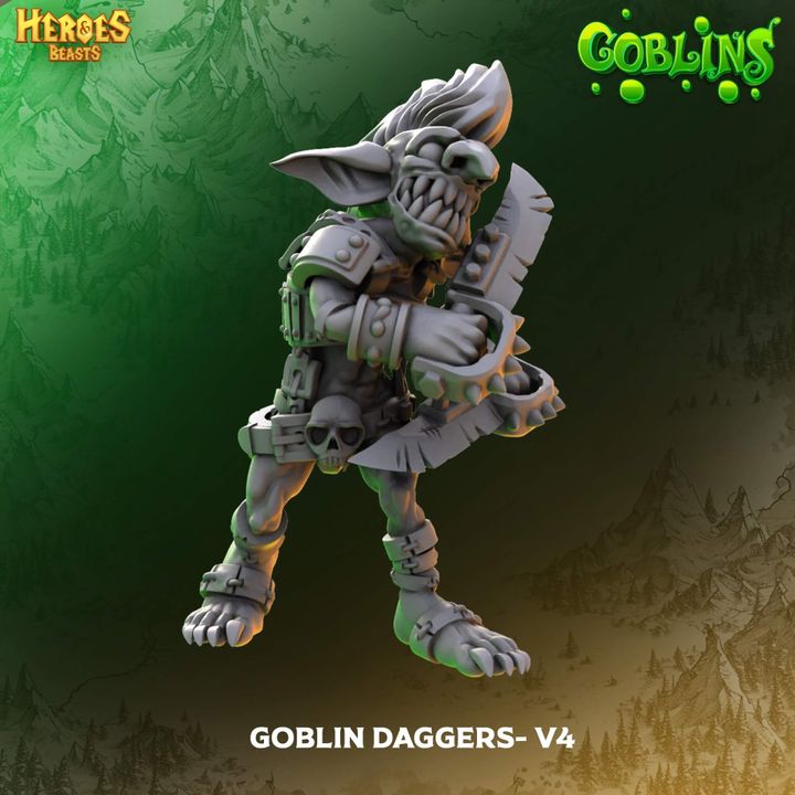 3D Printable goblin daggers v4 by Heroes and Beasts