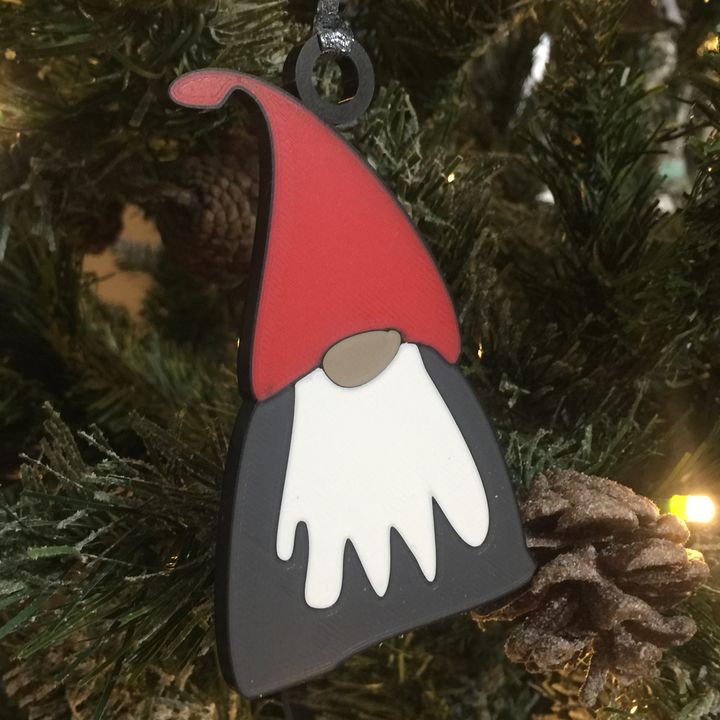 3D Printable Nisse Gnome Ornament -A'ishah by StarLabs3D