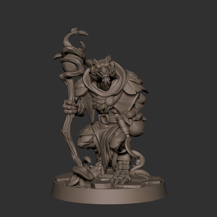 3D Printable Kobold Druid (DnD) by Bite the Bullet