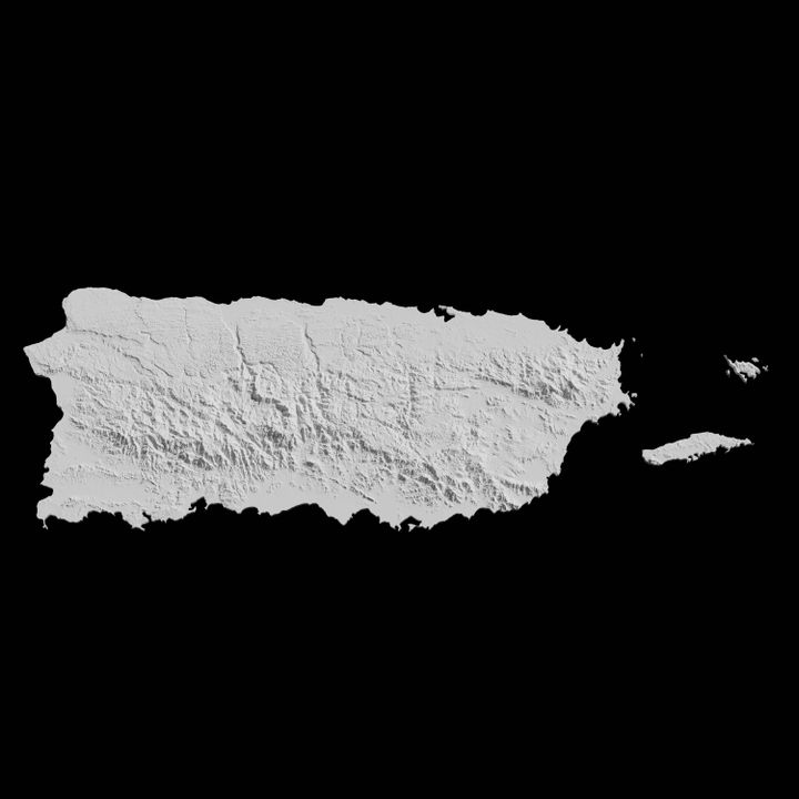 3D Printable USA State of Puerto Rico Topographic Map - 3D Terrain ... 3D Printable USA State of Puerto Rico Topographic Map - 3D Terrain ...