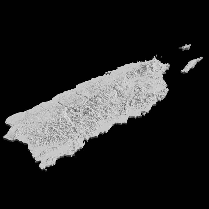 3D Printable USA State of Puerto Rico Topographic Map - 3D Terrain ... 3D Printable USA State of Puerto Rico Topographic Map - 3D Terrain ...