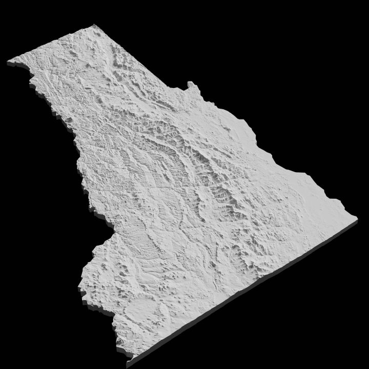 3D Printable USA State of Vermont Topographic Map - 3D Terrain ...