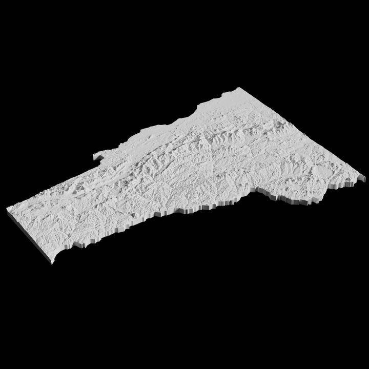 3D Printable USA State of Vermont Topographic Map - 3D Terrain ...
