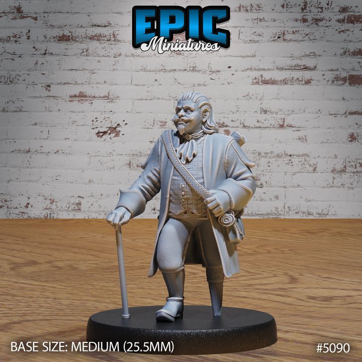 3D Printable Halfling Ship Captain / Corsair Master / Small Humanoid ...