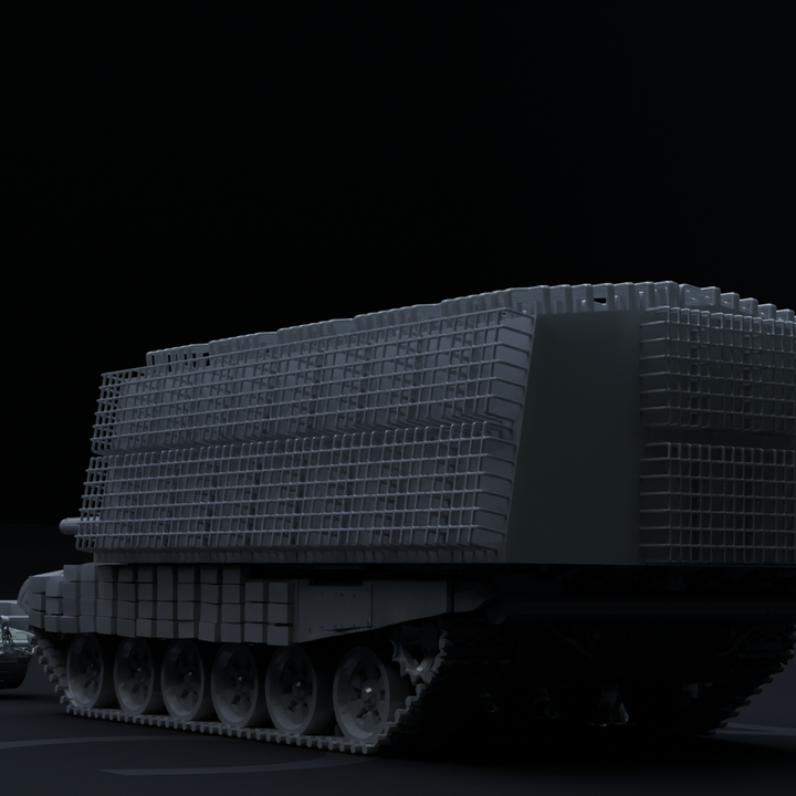 3D Printable Russian T72B KMT 7 Turtle tank by The Military Industrial ...