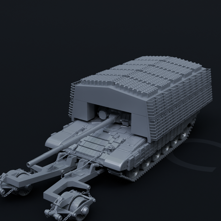 3D Printable Russian T72B KMT 7 Turtle tank by The Military Industrial ...